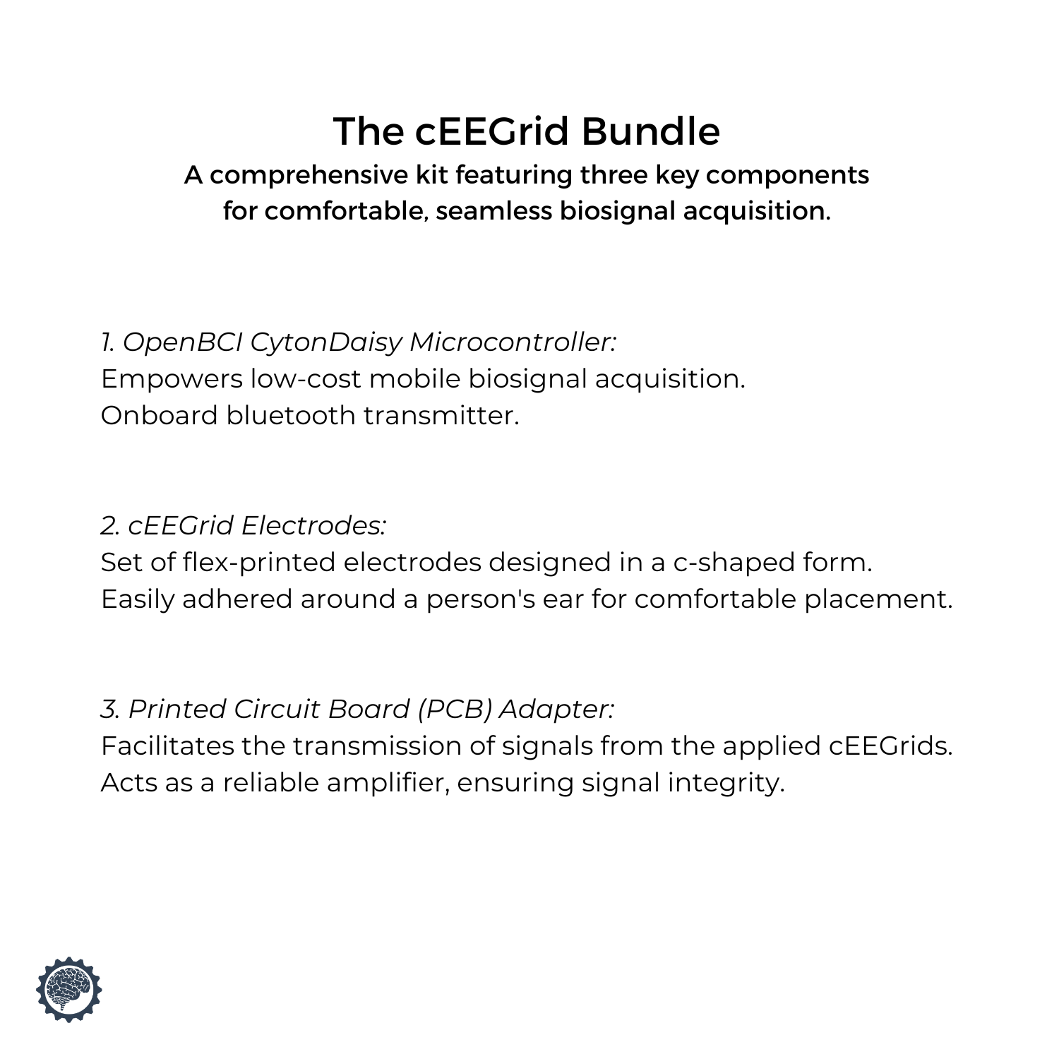 Open-cEEGrid Around-the-Ear EEG Bundle – OpenBCI Shop