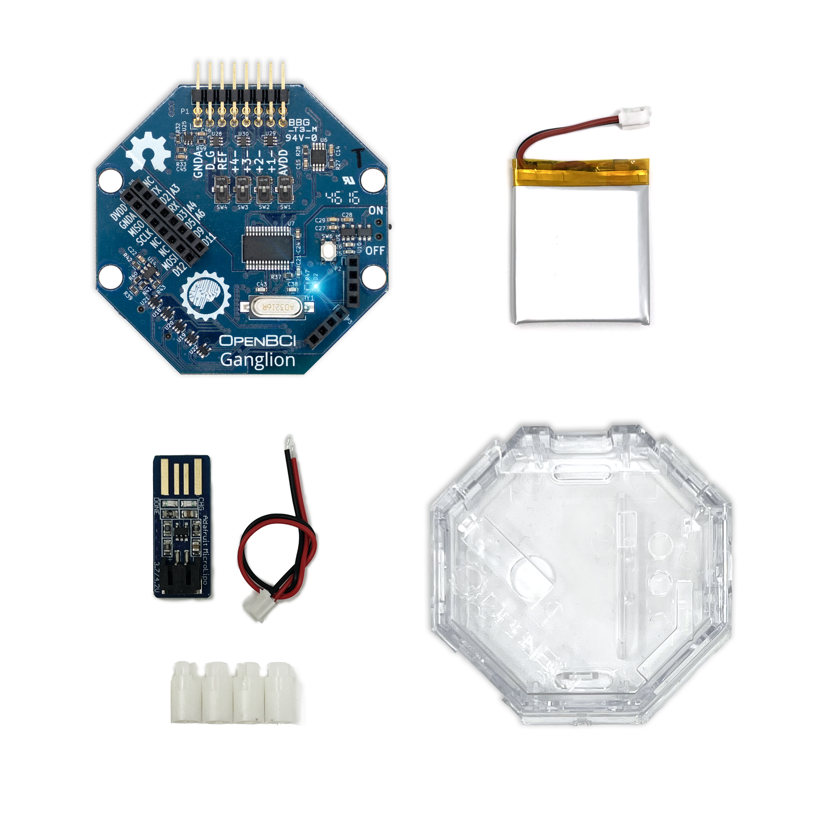Ganglion Board (4-channels) – OpenBCI Shop
